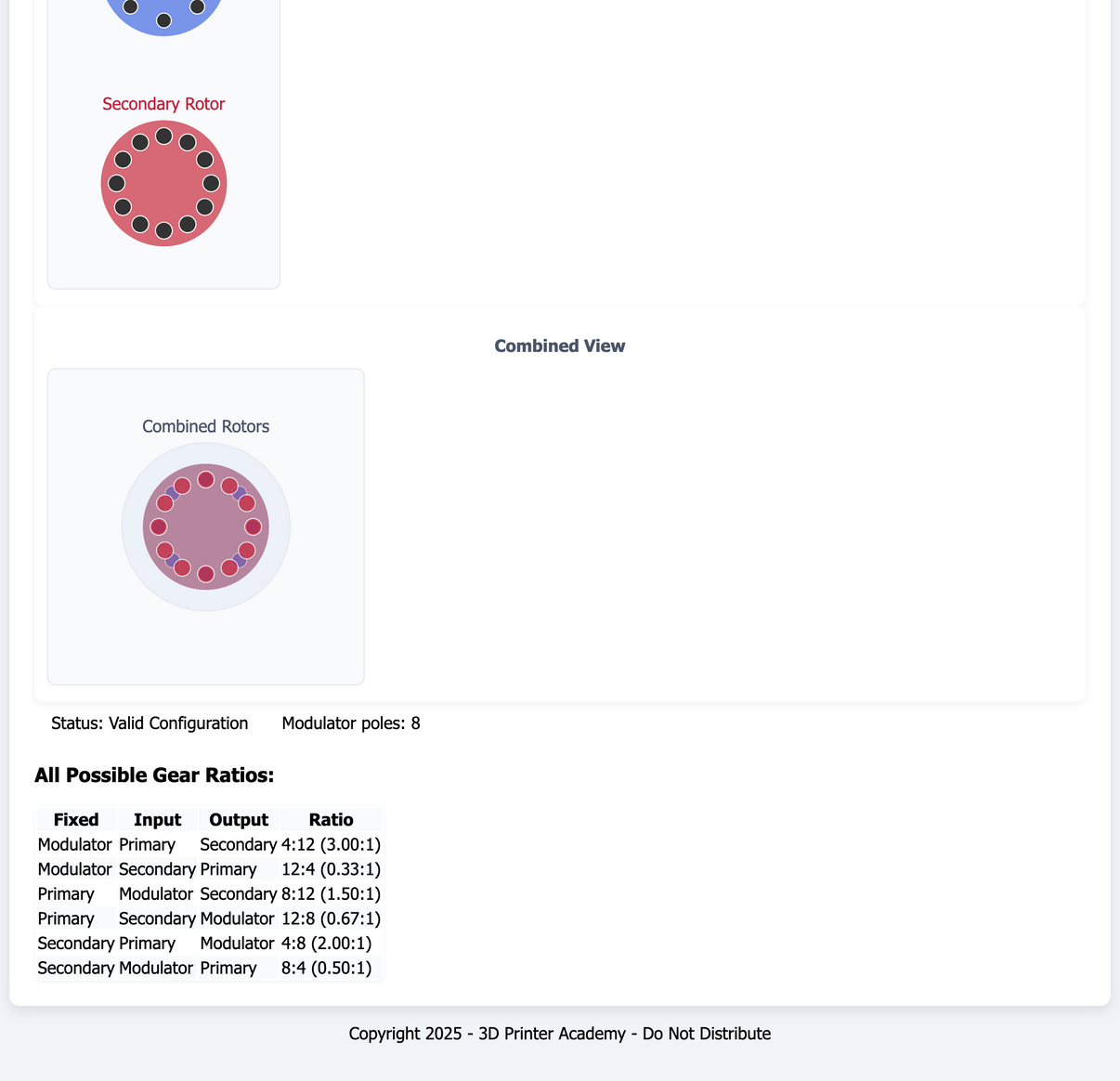 Magnetic Planetary Gear Simulator (HTML Browser App) – 3D Printer Academy