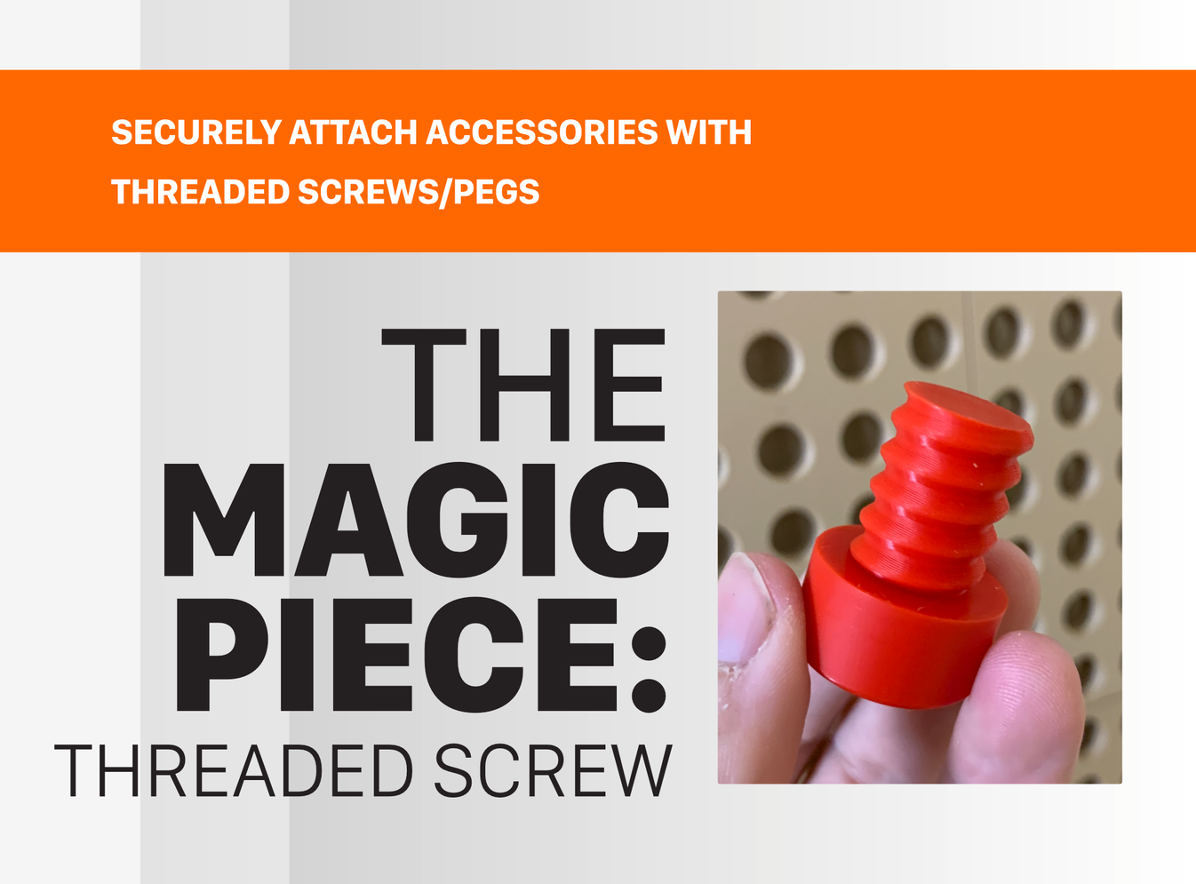 Thread Boards Complete Bundle | Threaded Peg Board STLs – 3D Printer ...