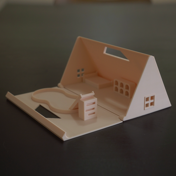 A-Frame Dollhouse, Fold-n-Go A Frame Doll house, Dollcabin, Minimal Do ...